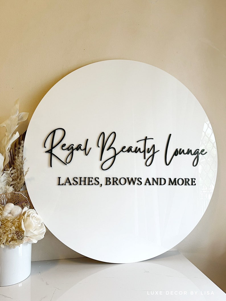 Custom Round Business Signage - Etsy