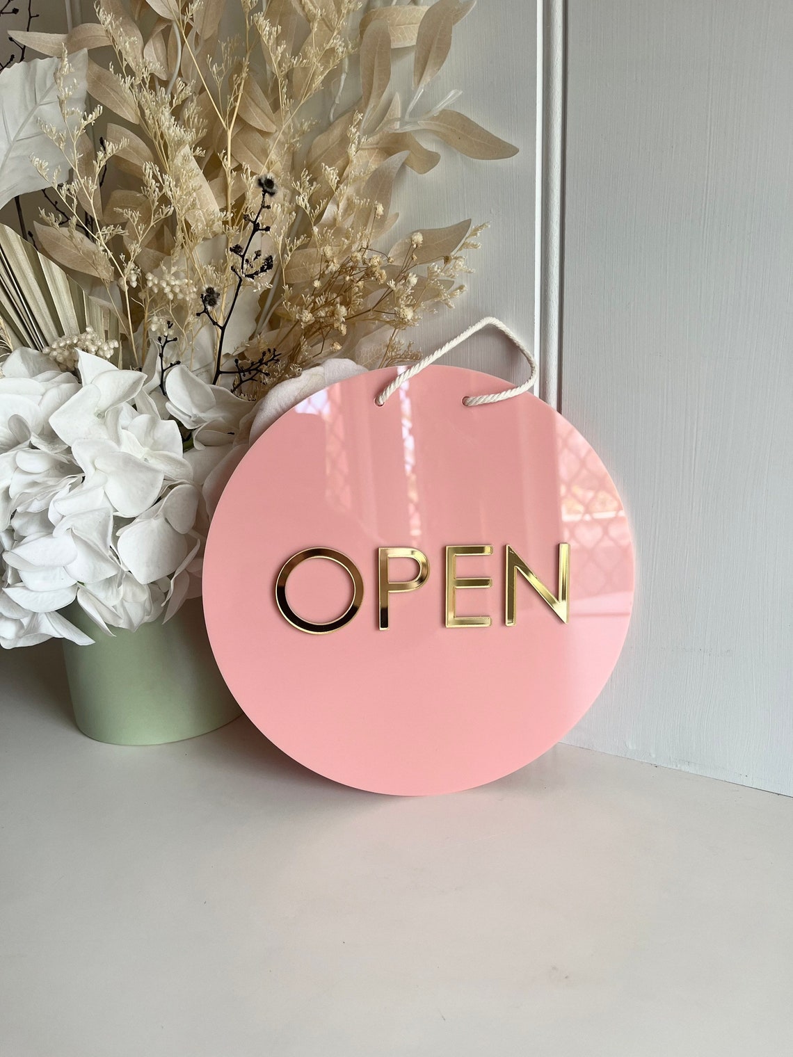 Circle Open/closed Sign Double Sided - Etsy