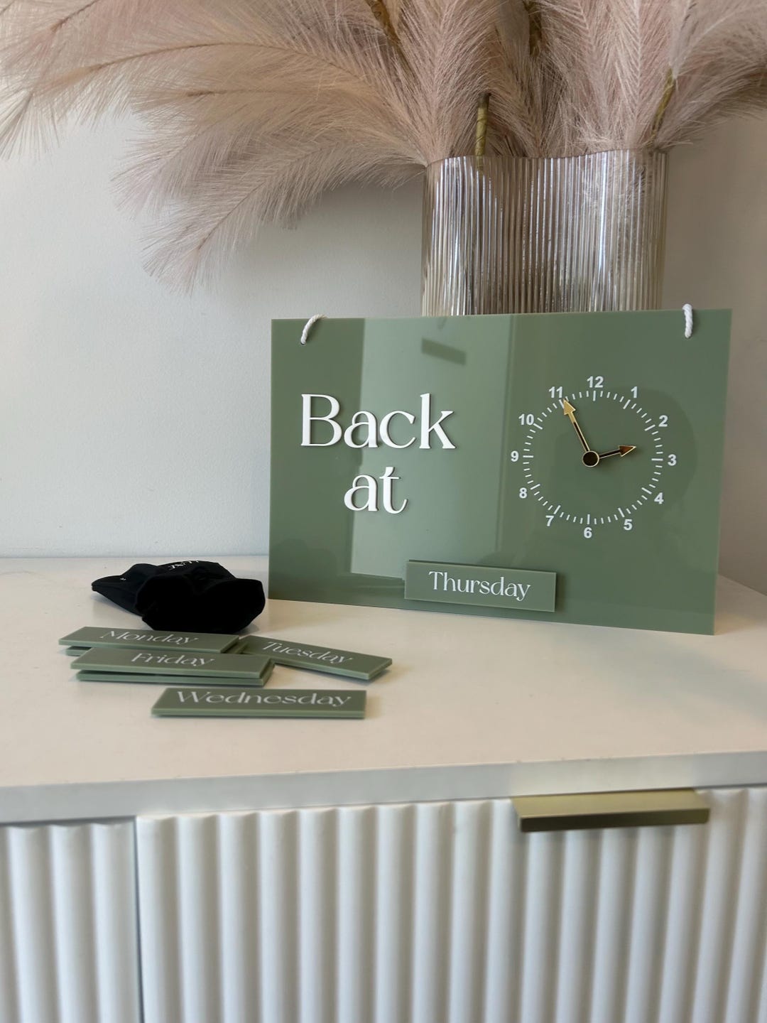 Back At, Changeable Clock + Days Sign - Etsy