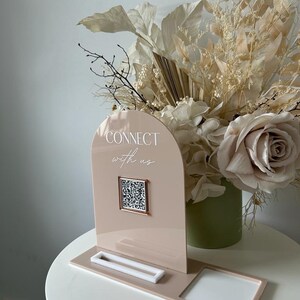 Arch, Card Holder, Square + Single QR Style 1 - Etsy