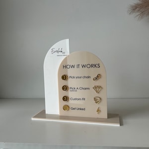 Semi + Arched How It Works Sign + Logo (permanent Jewelry) - Etsy