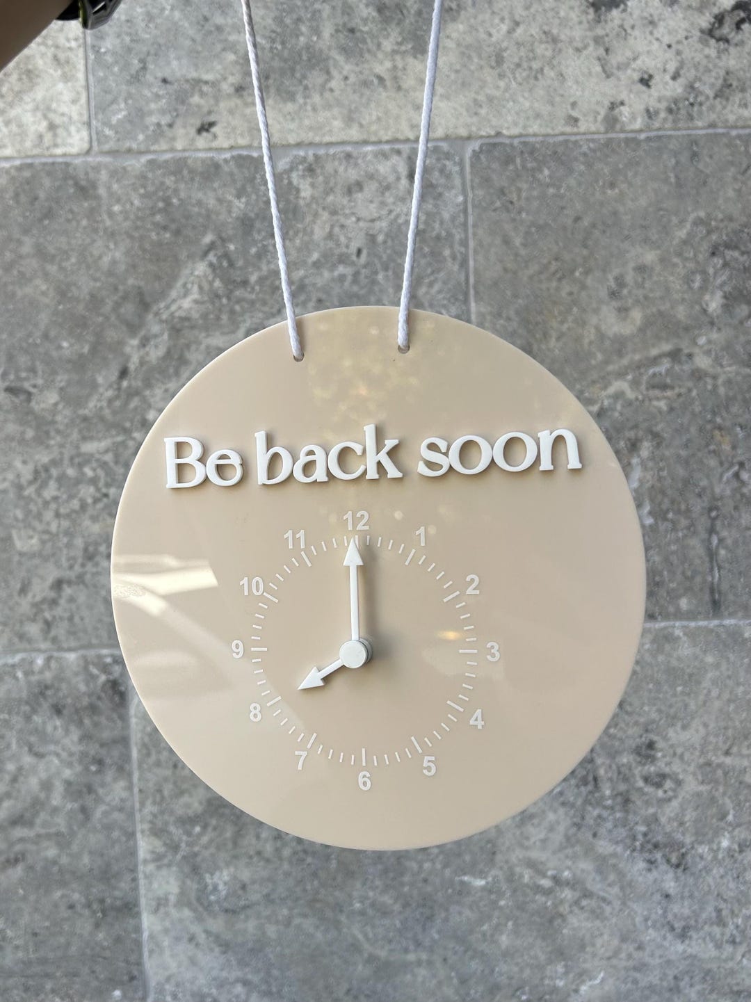 Be Back Soon - Changeable Clock Sign - Etsy