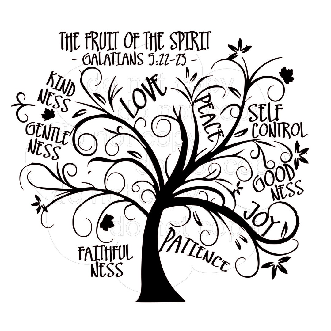 Fruit Of The Spirit Tree Galatians 5 22 23 Pdf Jpeg Svg Png