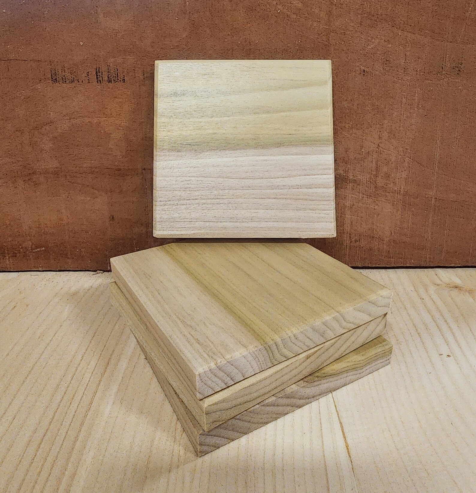 Handmade Tulip Poplar Wood Coasters- Set of 4 - Stain Options Available ...