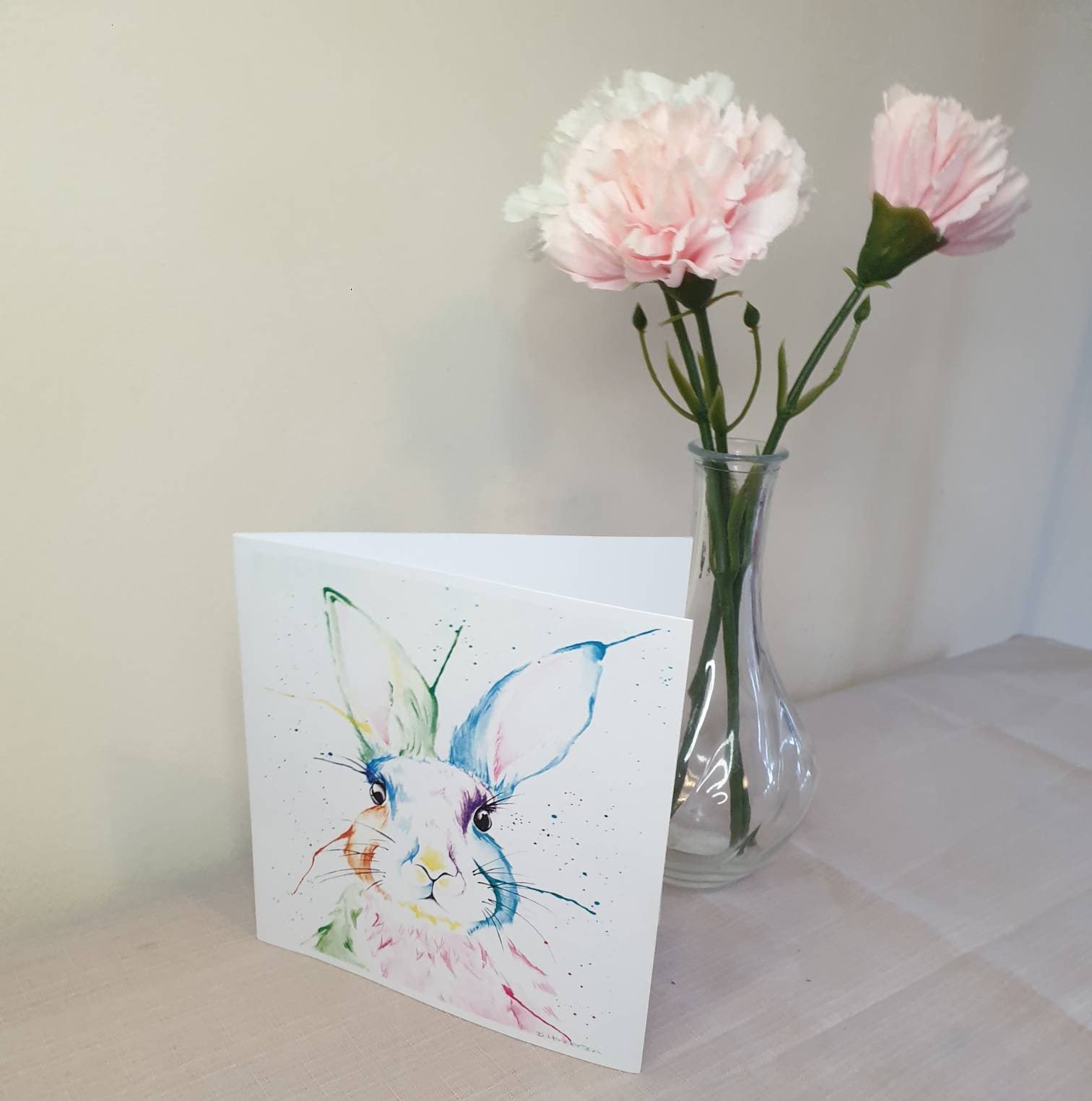 Rabbit Greetings Card Any Occasion Card Rabbit Card Bunny - Etsy