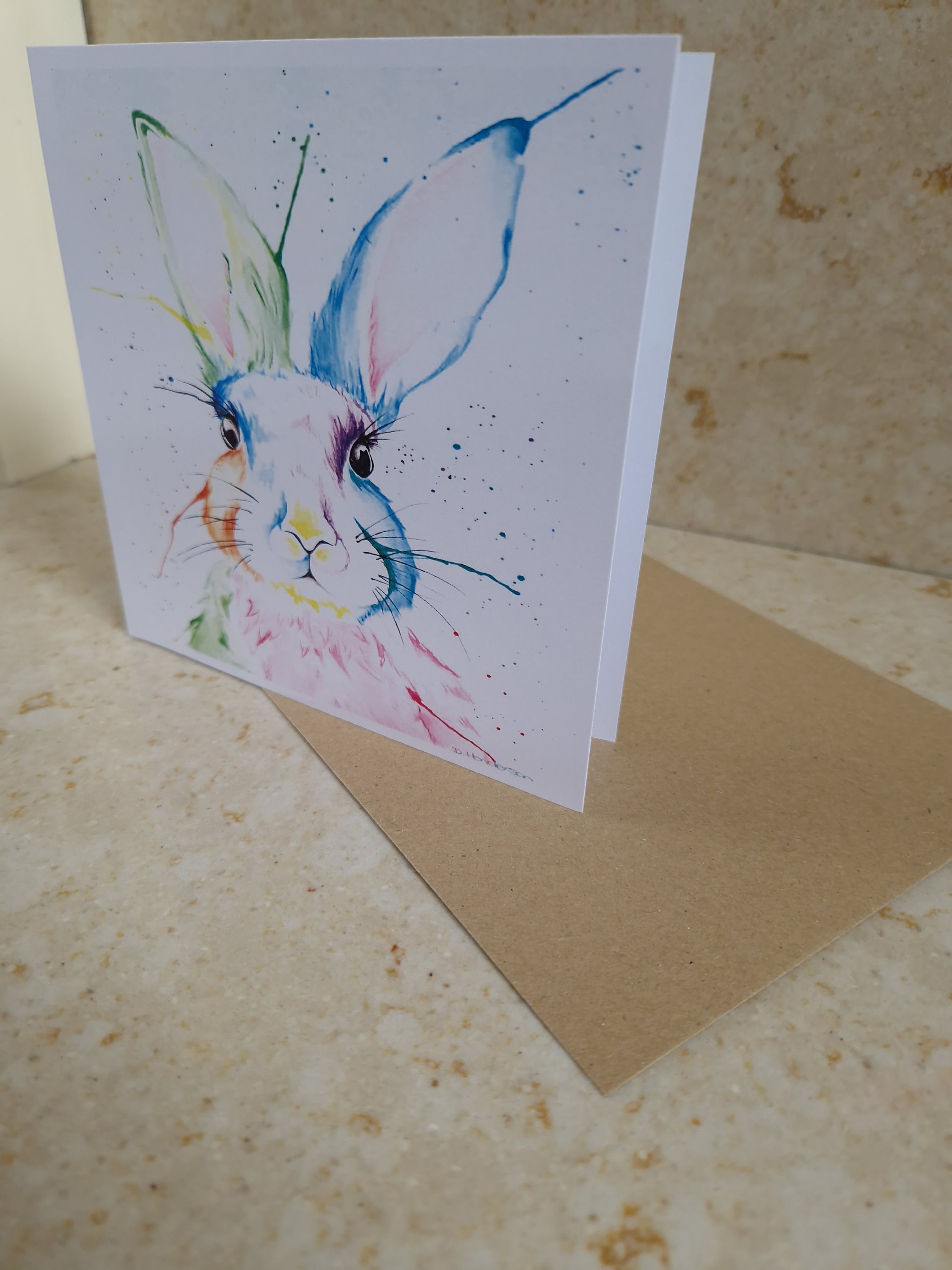 Rabbit Greetings Card Any Occasion Card Rabbit Card Bunny - Etsy