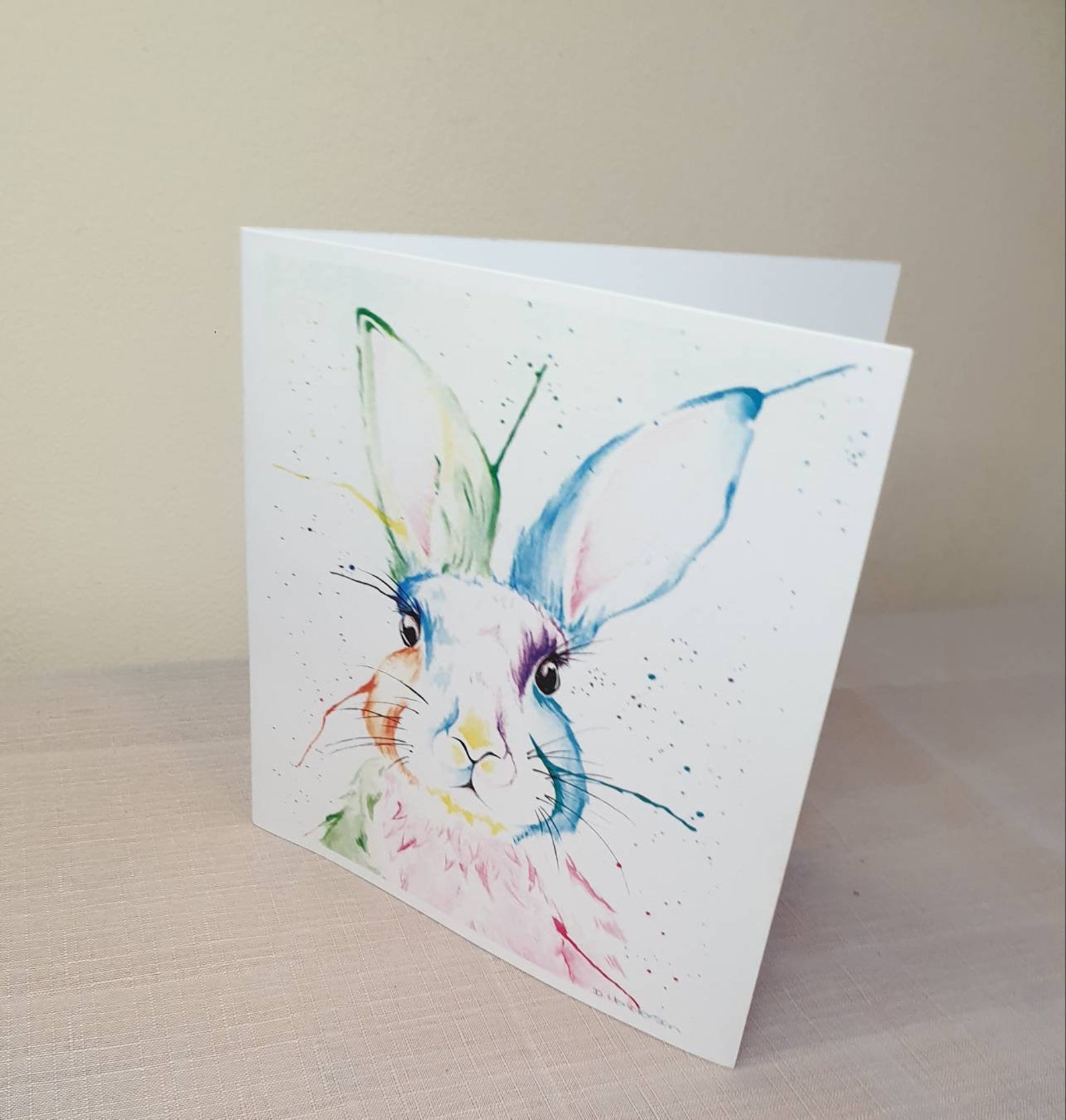 Rabbit Greetings Card Any Occasion Card Rabbit Card Bunny | Etsy
