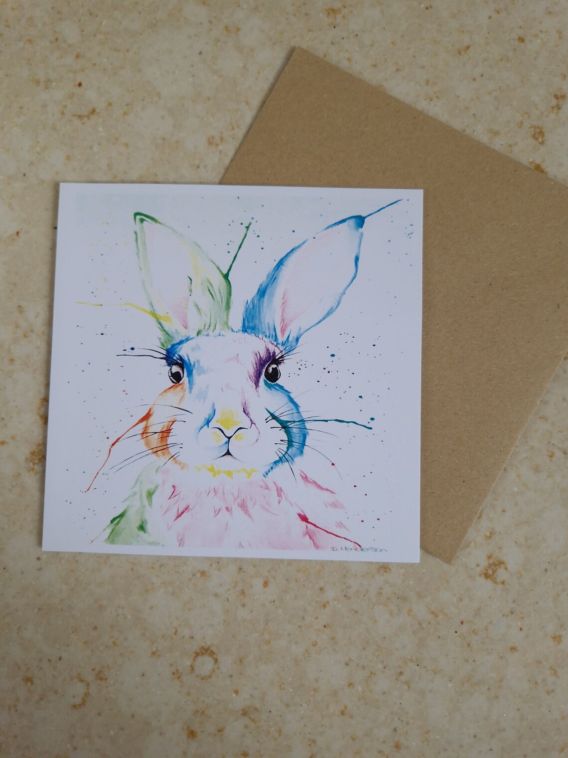 Rabbit Greetings Card Any Occasion Card Rabbit Card Bunny Card Easter ...