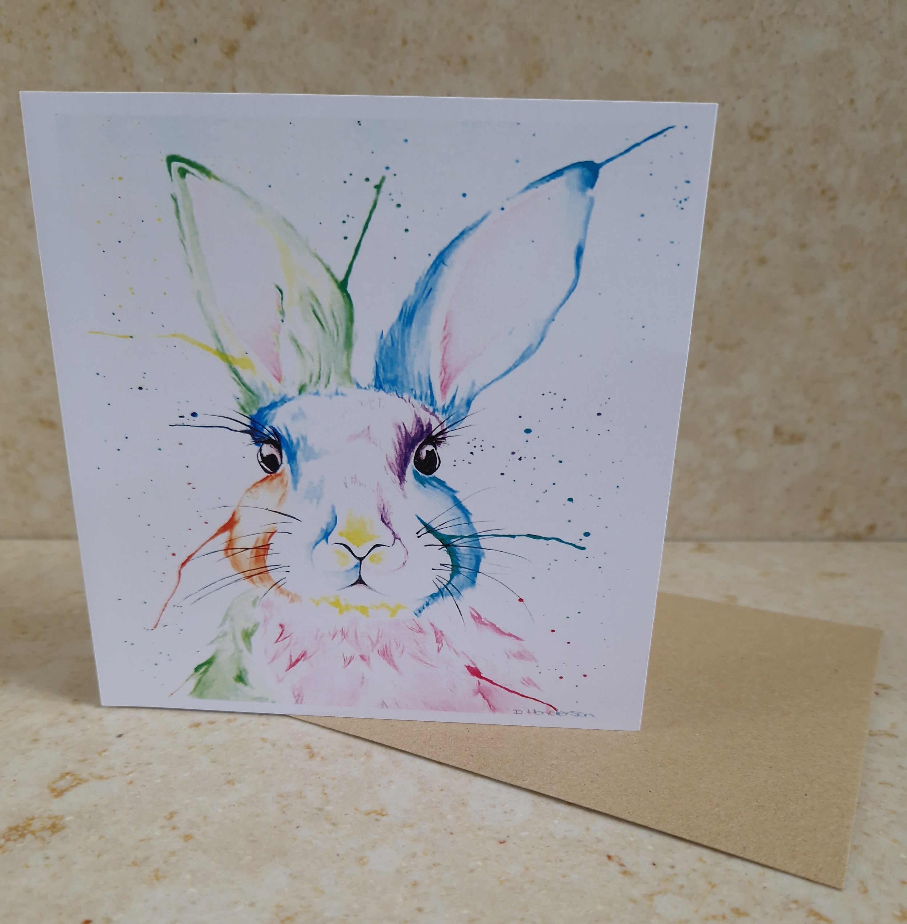 Rabbit Greetings Card Any Occasion Card Rabbit Card Bunny - Etsy