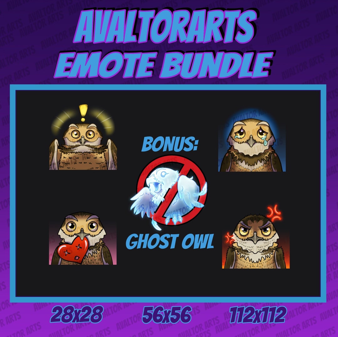 4 BURROWING OWLS EMOTE Pack Channel Emote for Twitch/ Discord/ Stream ...