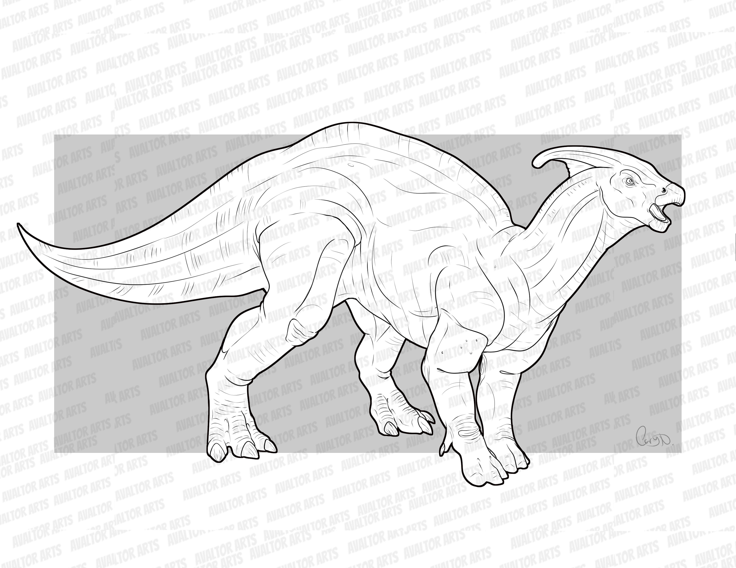 Parasaurolophus Coloring Page - Etsy