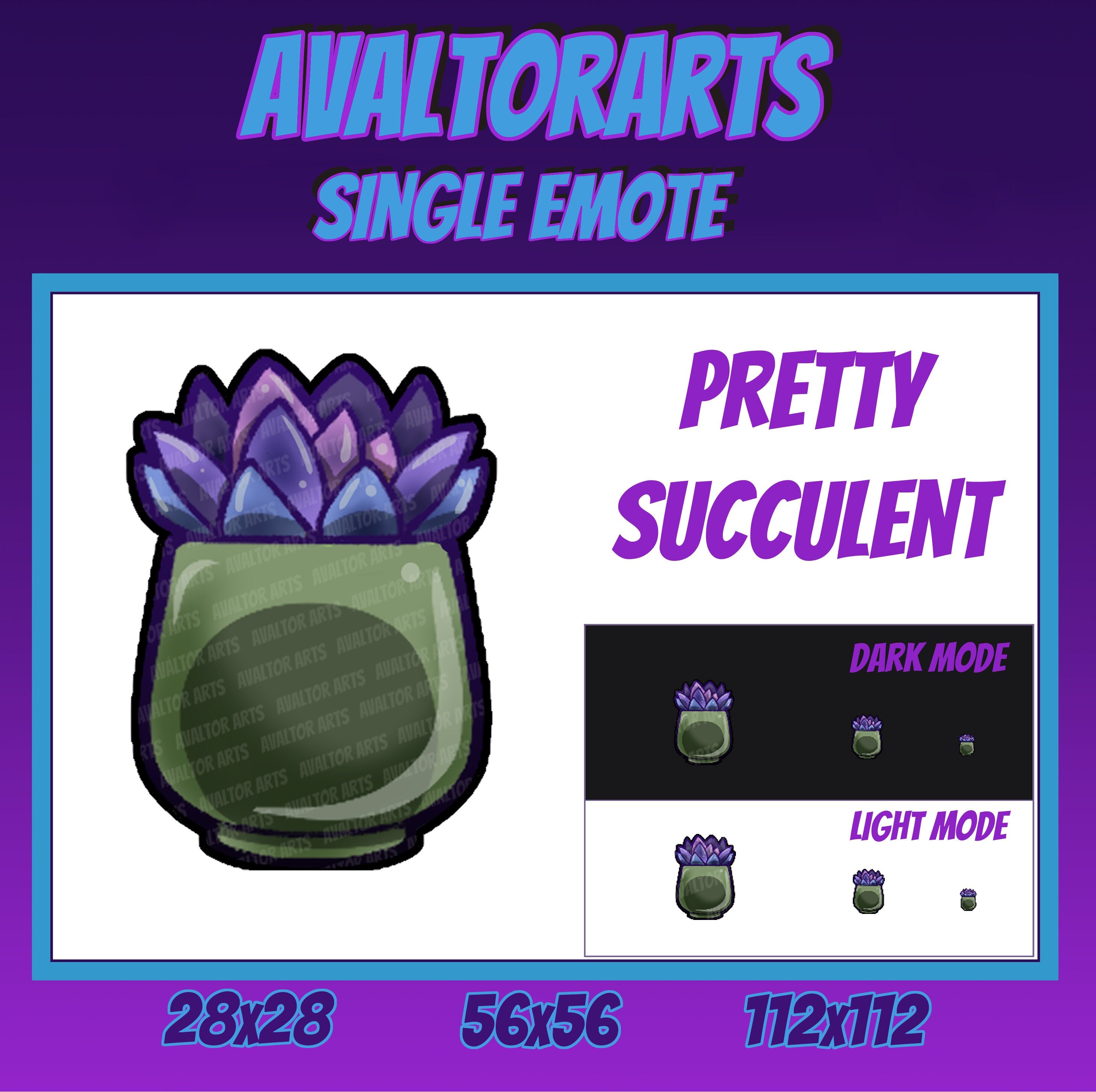 PRETTY SUCCULENT Channel Emote for Twitch/ Discord/ Stream/ Affiliate ...