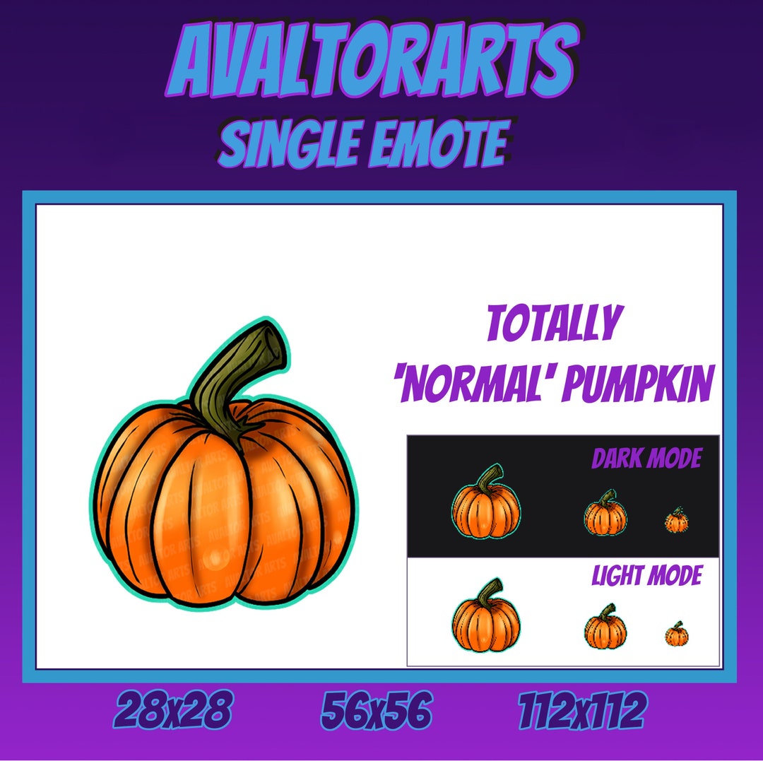 PUMPKIN Channel Emote for Twitch/ Discord/ Stream/ Affiliate/ Chat ...