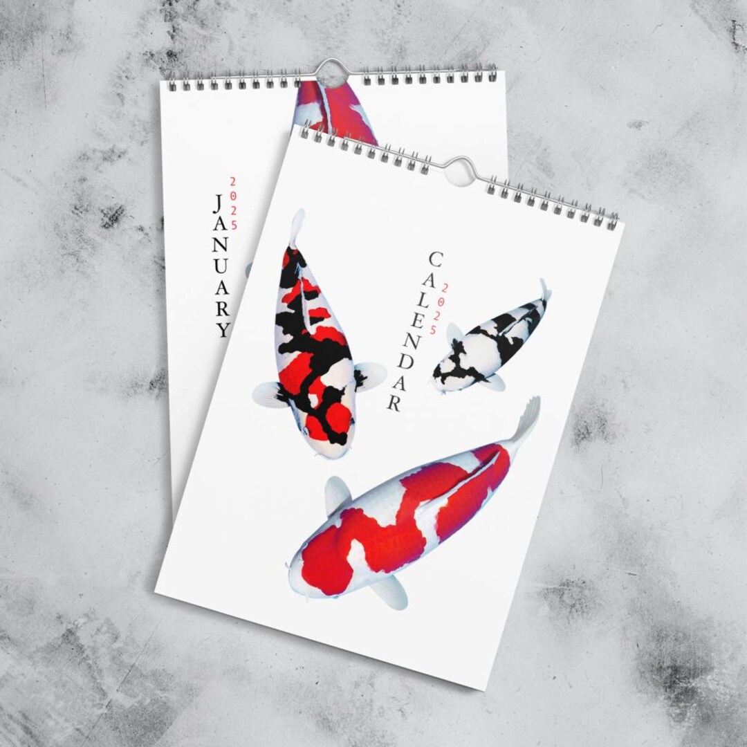 Physical Wall Calendar Koi Fish 2025 - Etsy UK