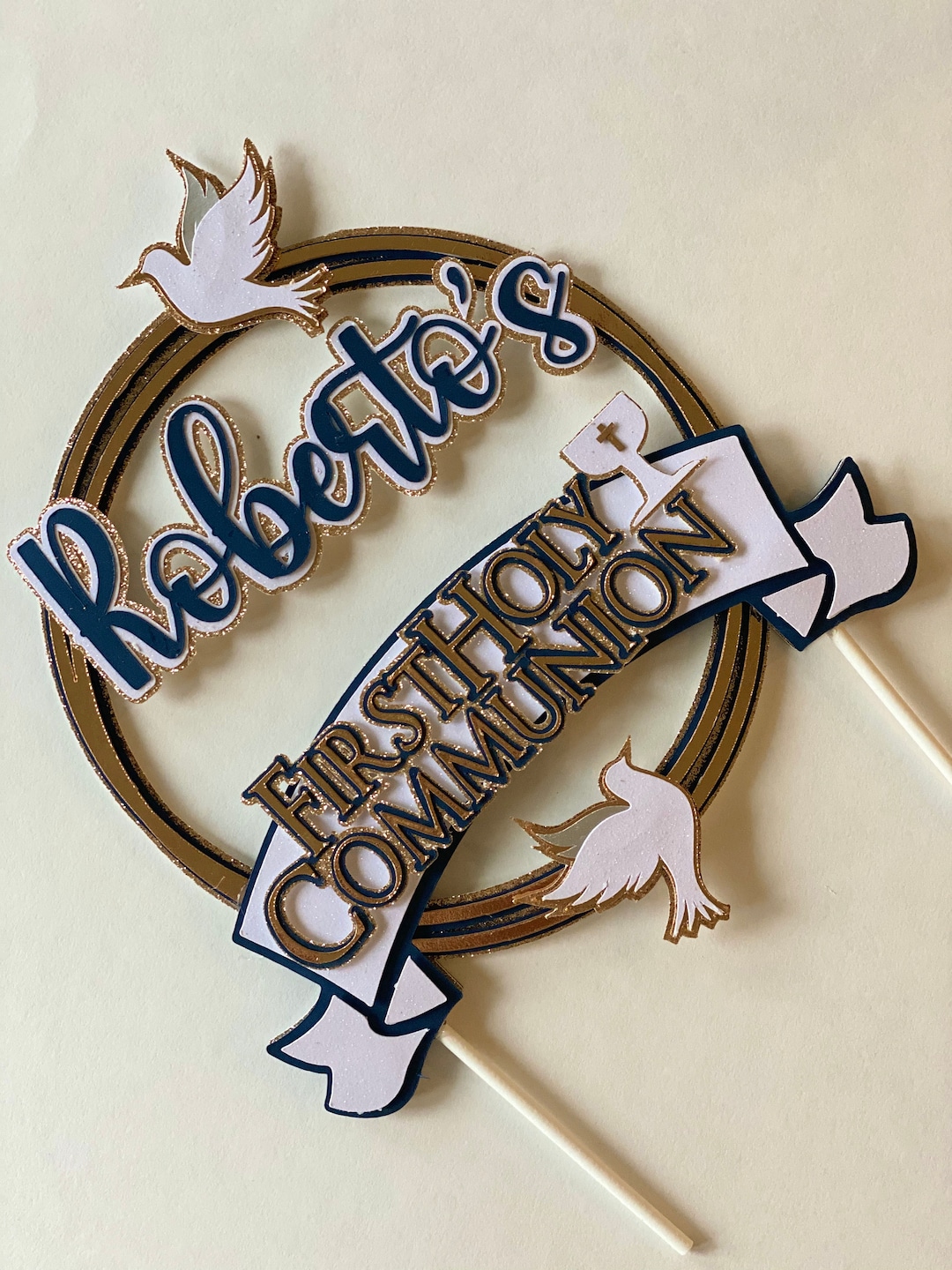 First Communion Cake Topper - Etsy