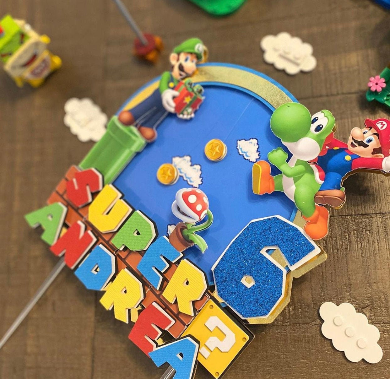 Super Mario Bros Cake Topper - Etsy Canada