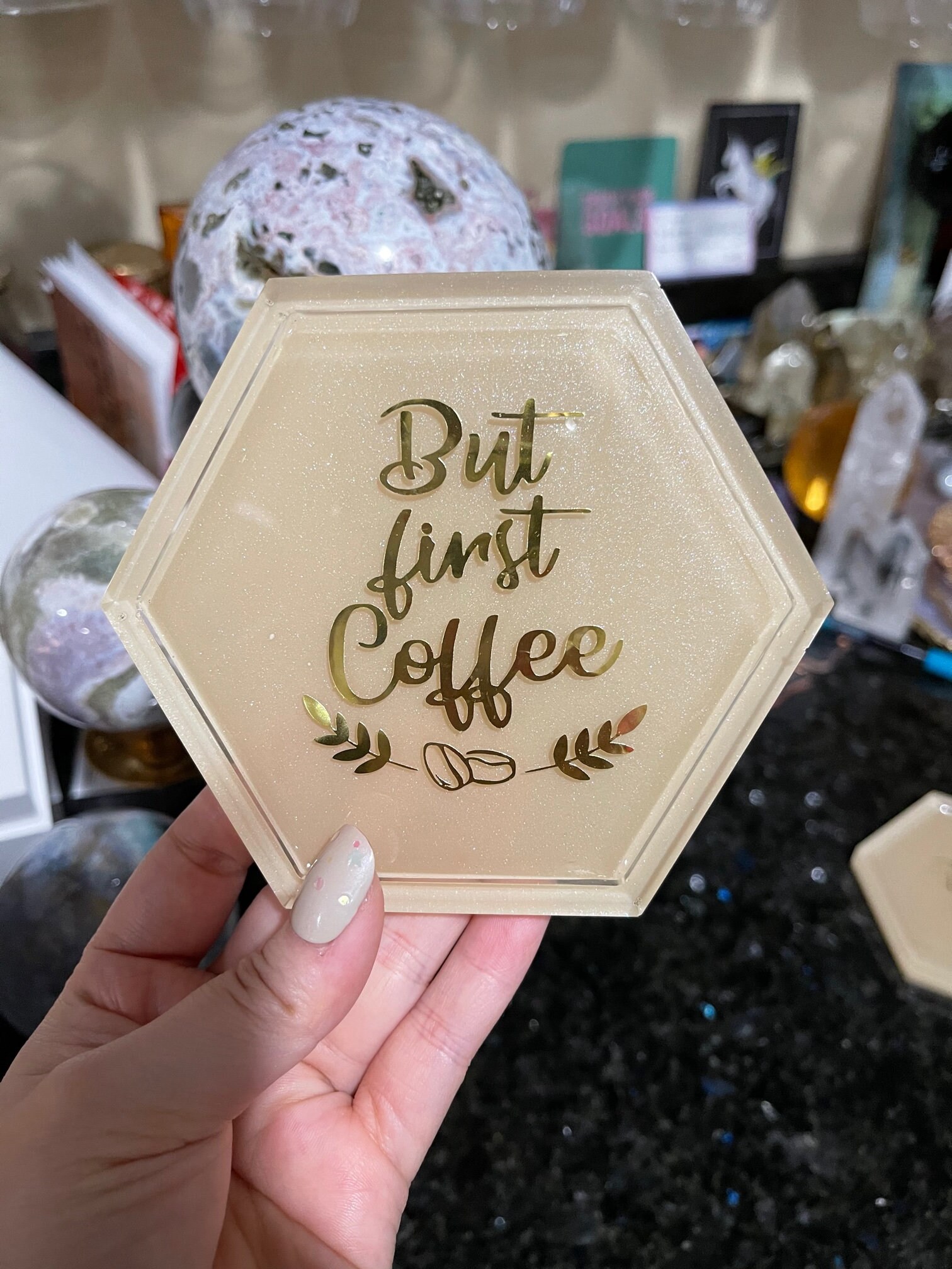 Coffee Coasters Resin Coffee Coaster But First Coffee Home | Etsy