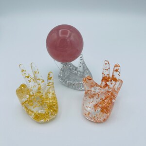 Sphere Stand - Resin Hand Sphere Holder, Crystal Holder, Crystal Sphere ...
