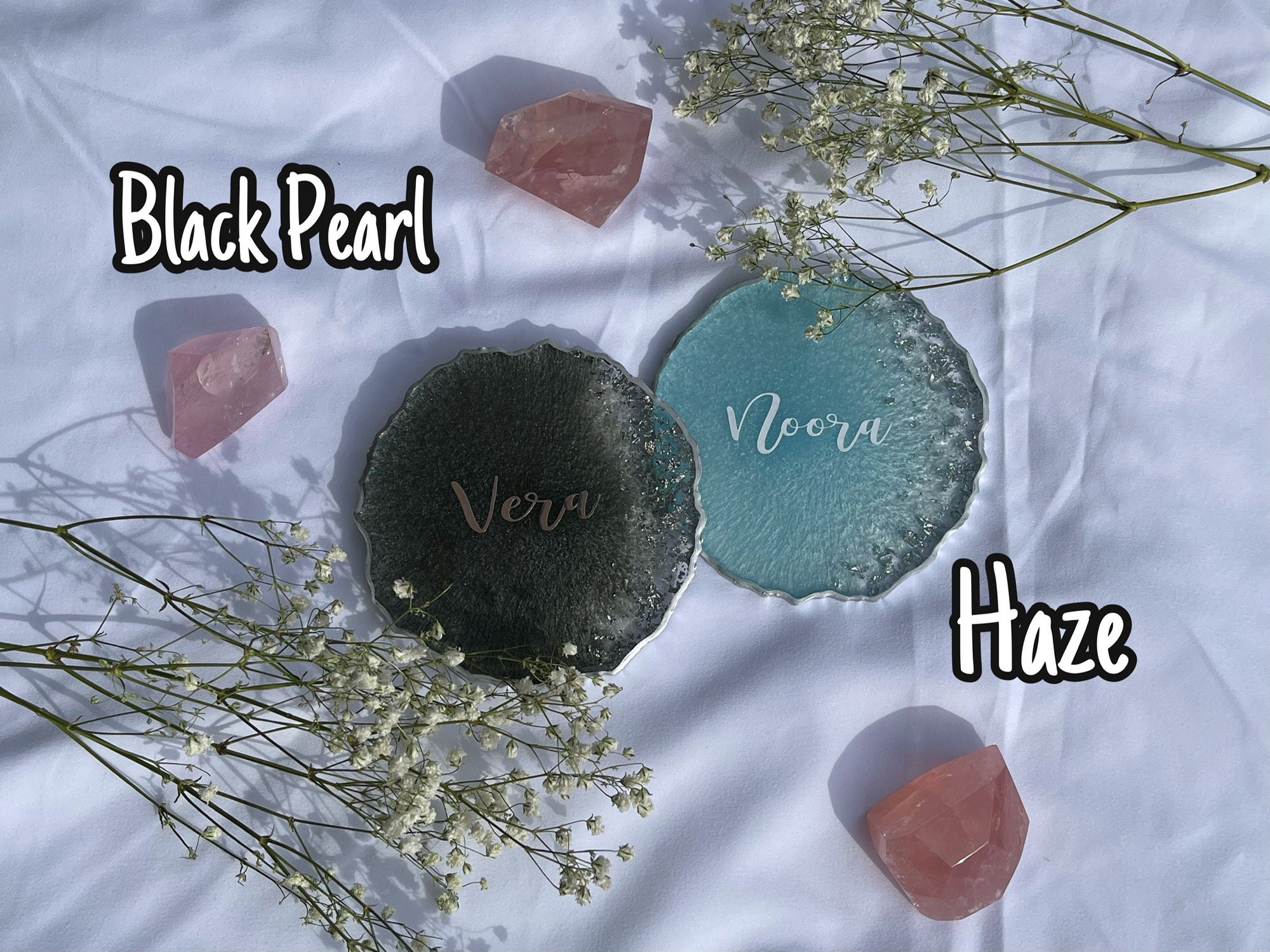 Personalized Resin Coasters Resin Coaster Jewelry Coaster - Etsy