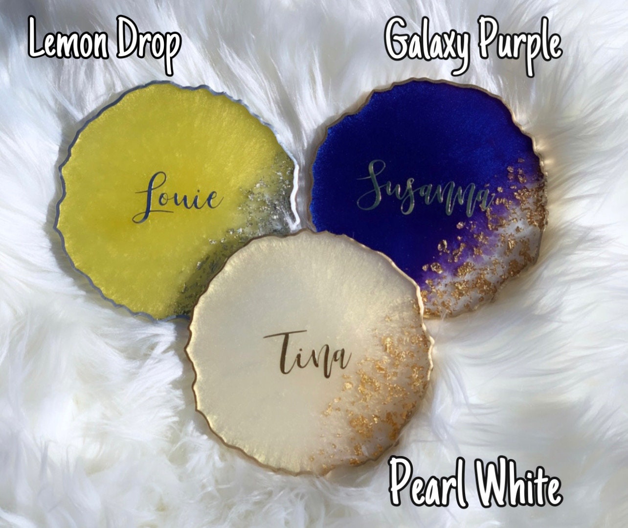 Personalized Resin Coasters Resin Coaster Jewelry Coaster - Etsy