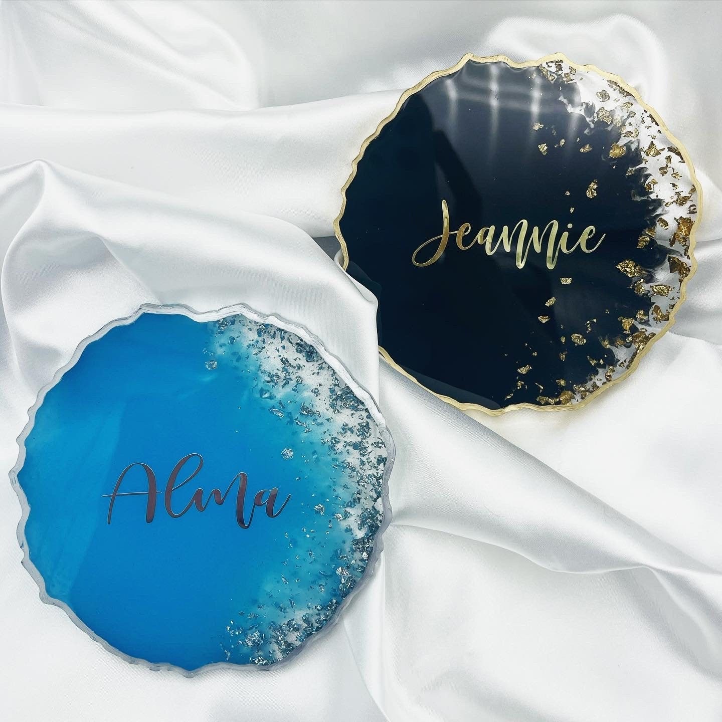 Personalized Resin Coasters Resin Coaster Jewelry Coaster - Etsy