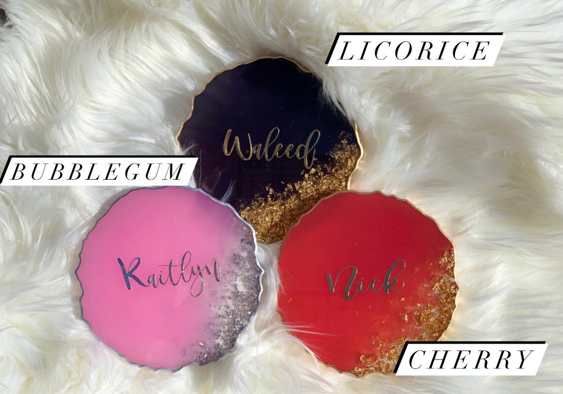 Personalized Resin Coasters Resin Coaster Jewelry Coaster | Etsy