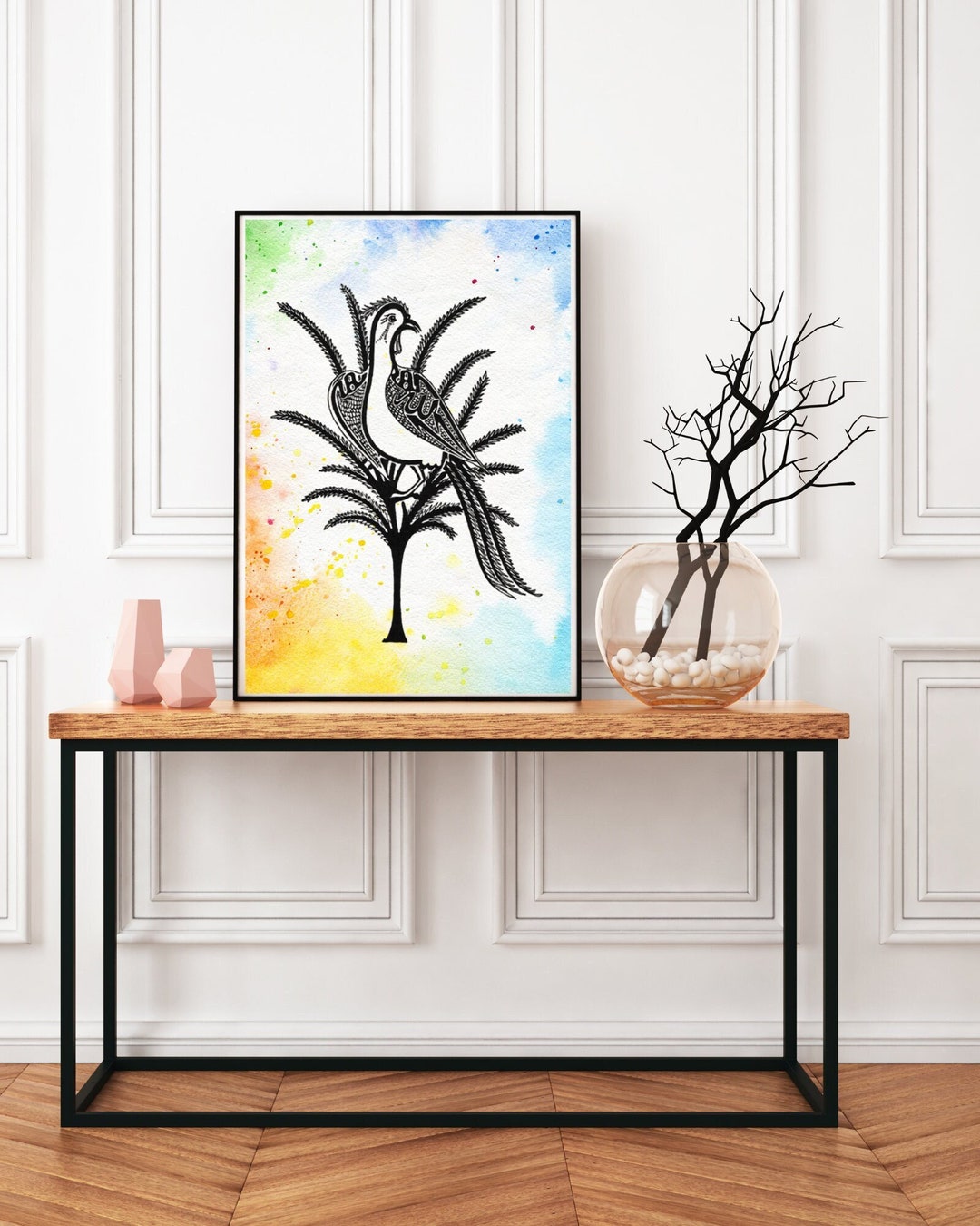 Bird of Paradise, Baha'i Calligraphy, Bahai Calligraphy, Baha'i Wall ...