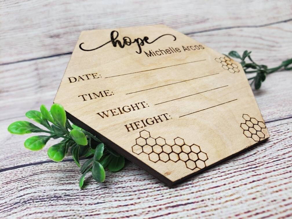 Hospital Newborn Birth Stat Sign Custom Laser Engraved - Etsy