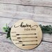 Hospital Baby Birth Statistic Sign| Custom Laser Engraved Circle With ...