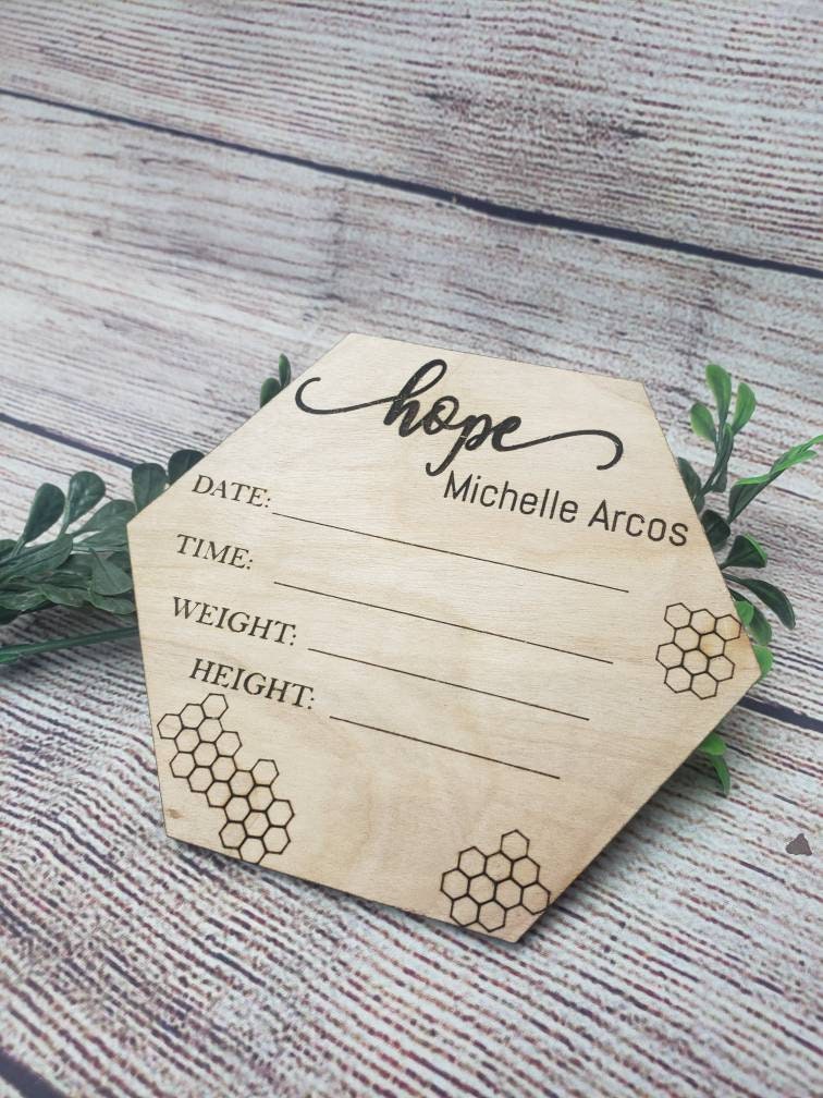 Hospital Newborn Birth Stat Sign Custom Laser Engraved - Etsy