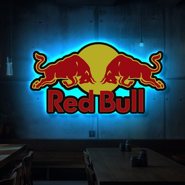 Red Bull Led Sign - Etsy