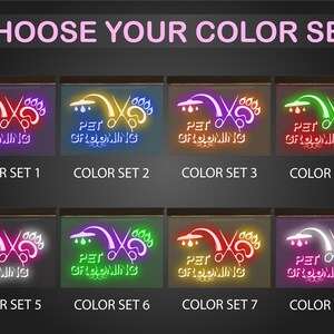 Pet Grooming Sign, Grooming Salon Decor, Pet Grooming Neon Sign ...