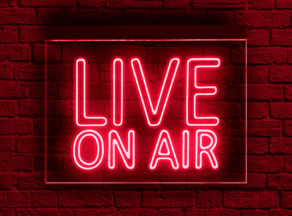 Live on Air Sign, on Air Neon Sign, on Air Led Sign, Studio Neon Sign ...