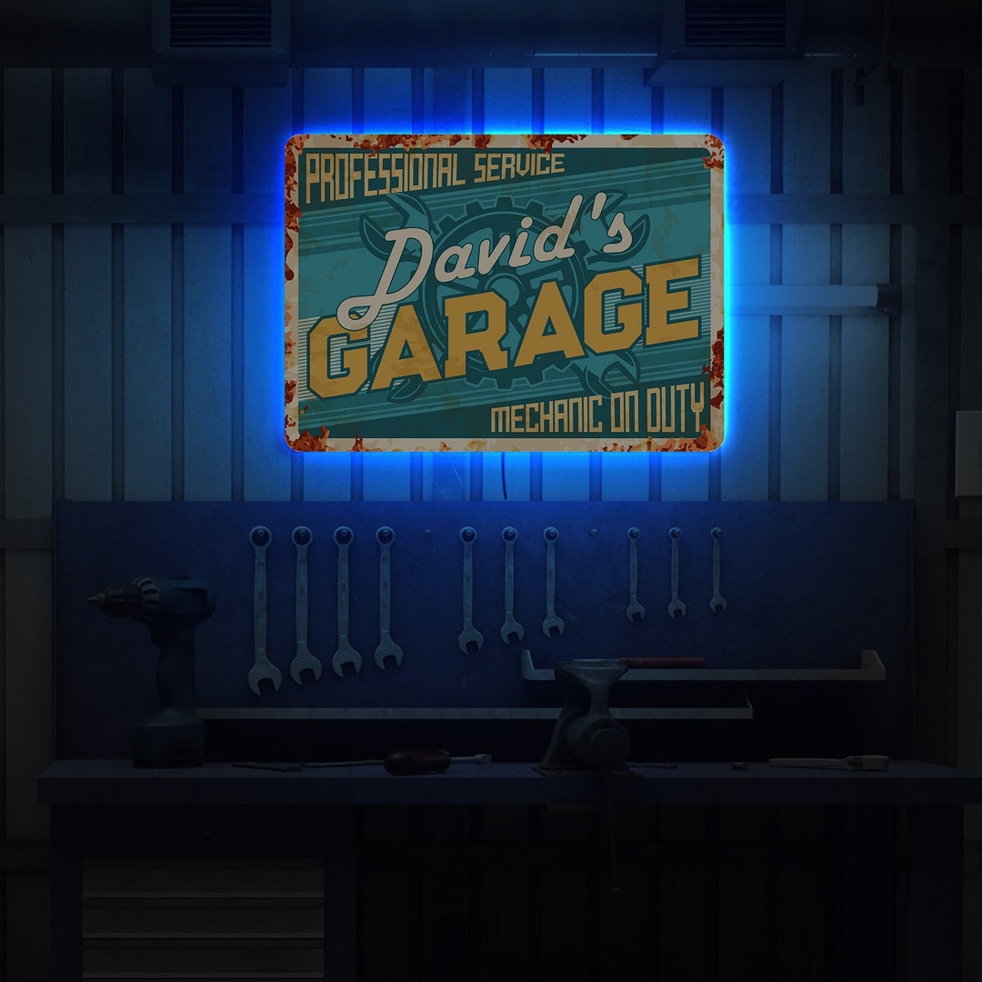 Custom Garage Neon Sign, Garage Led Sign, Personalized Garage Sign for ...