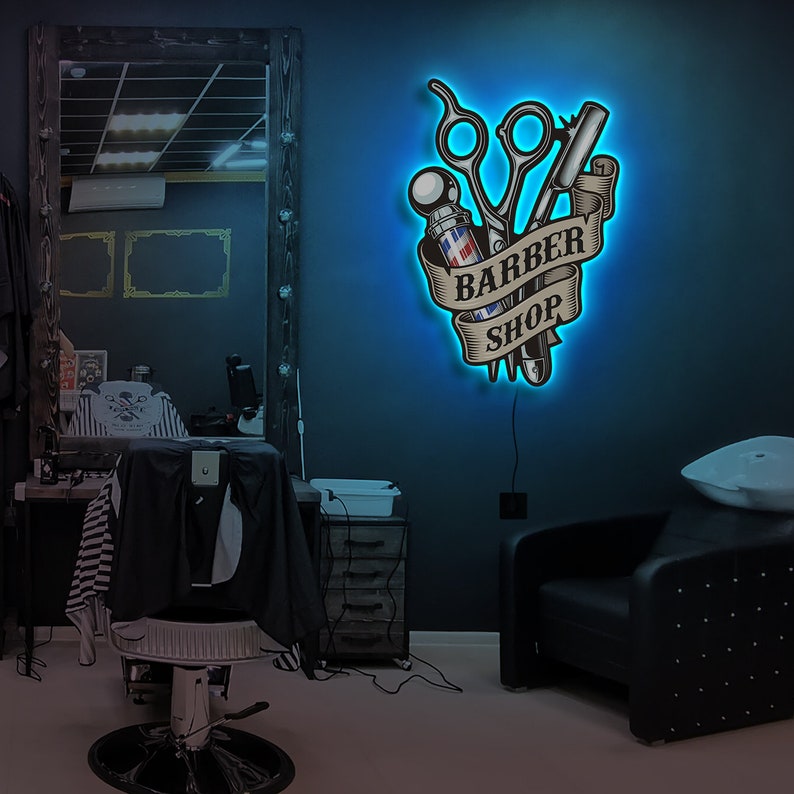 Barbershop Led Sign, Barbershop Neon Sign, Hairstylist Light Sign ...