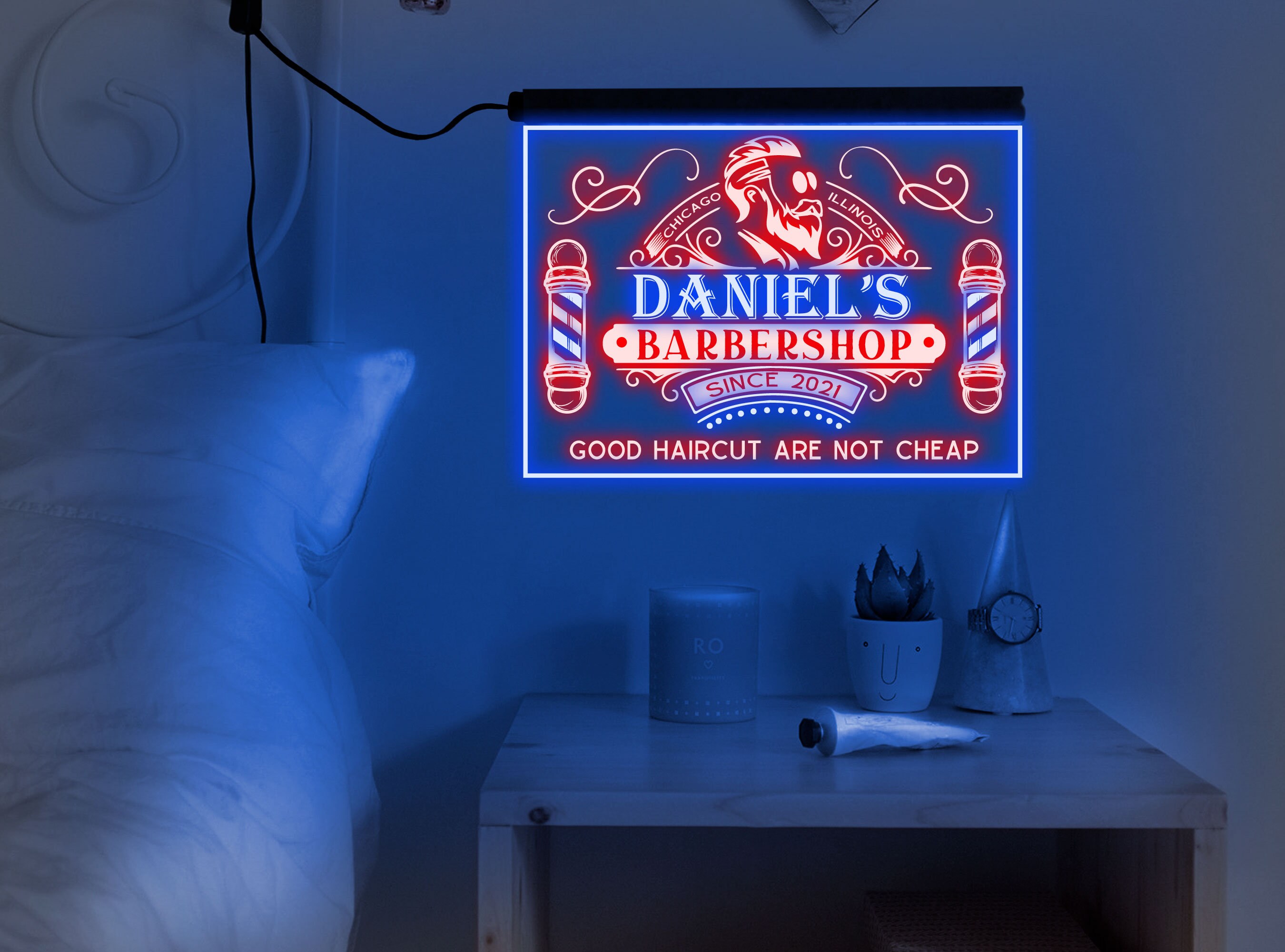Barber Shop Neon Sign Barber Shop Light Sign Barber Shop Led - Etsy