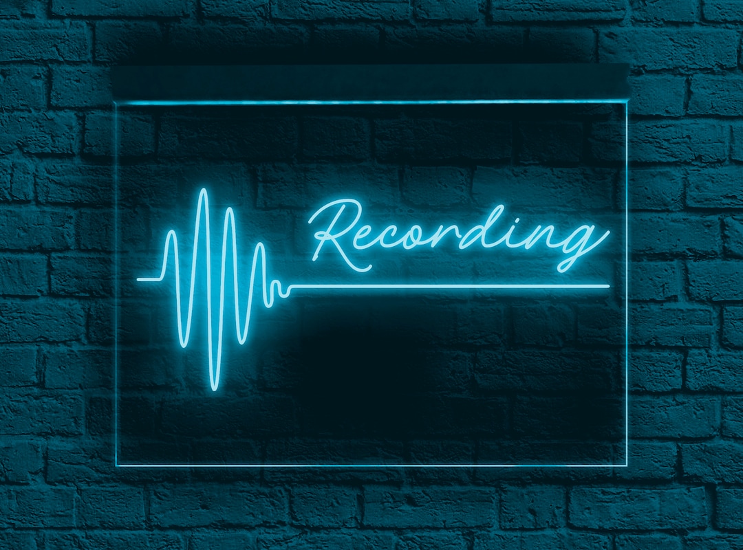 Recording Neon Sign Recording Neon Light Recording Led Sign - Etsy