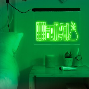 Book Neon Sign, Book Led Sign, Book Light Sign,library Neon Sign ...