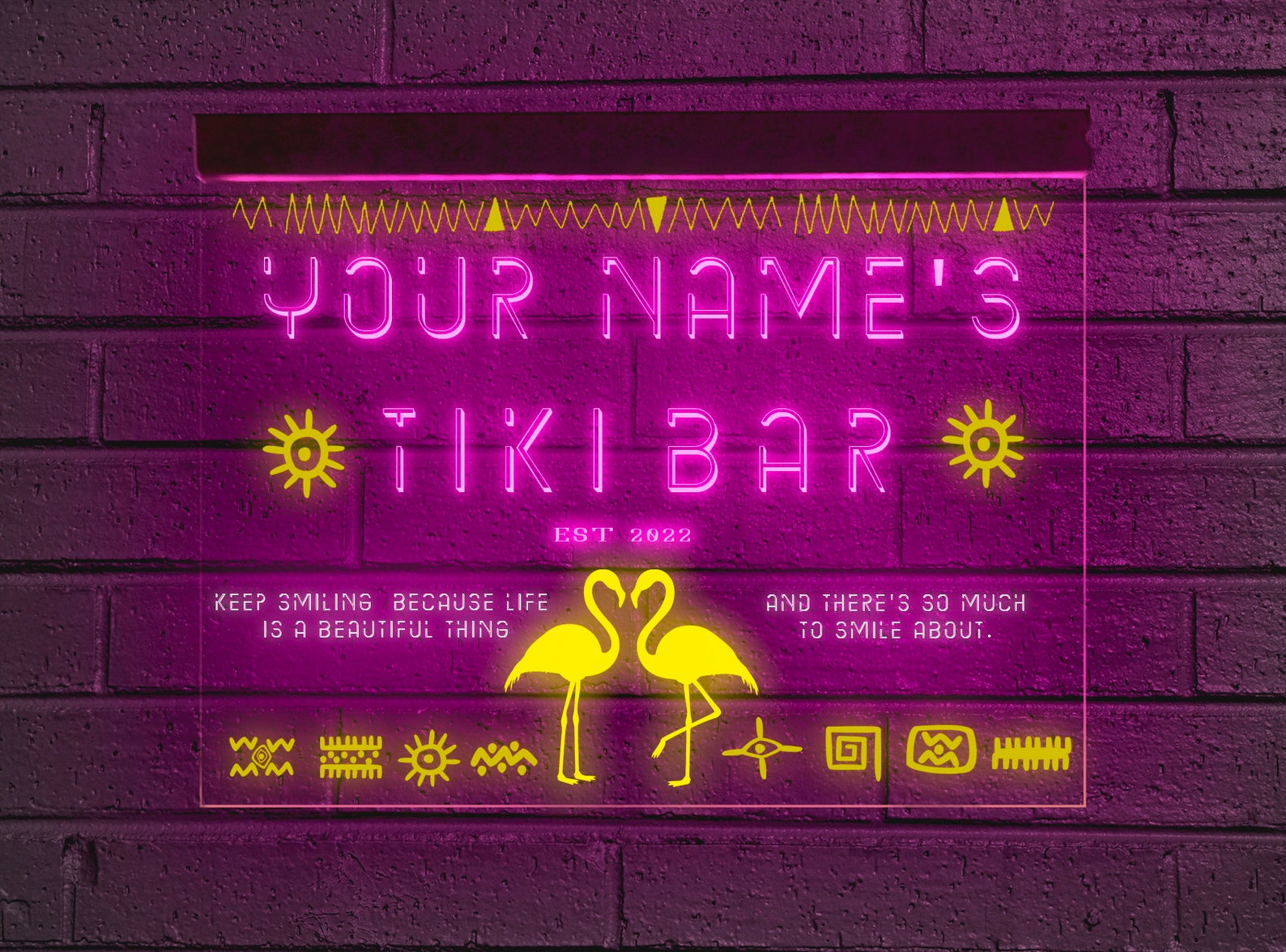 Tiki Bar Sign Personalized Tiki Bar Neon Sign Tiki Bar Led - Etsy