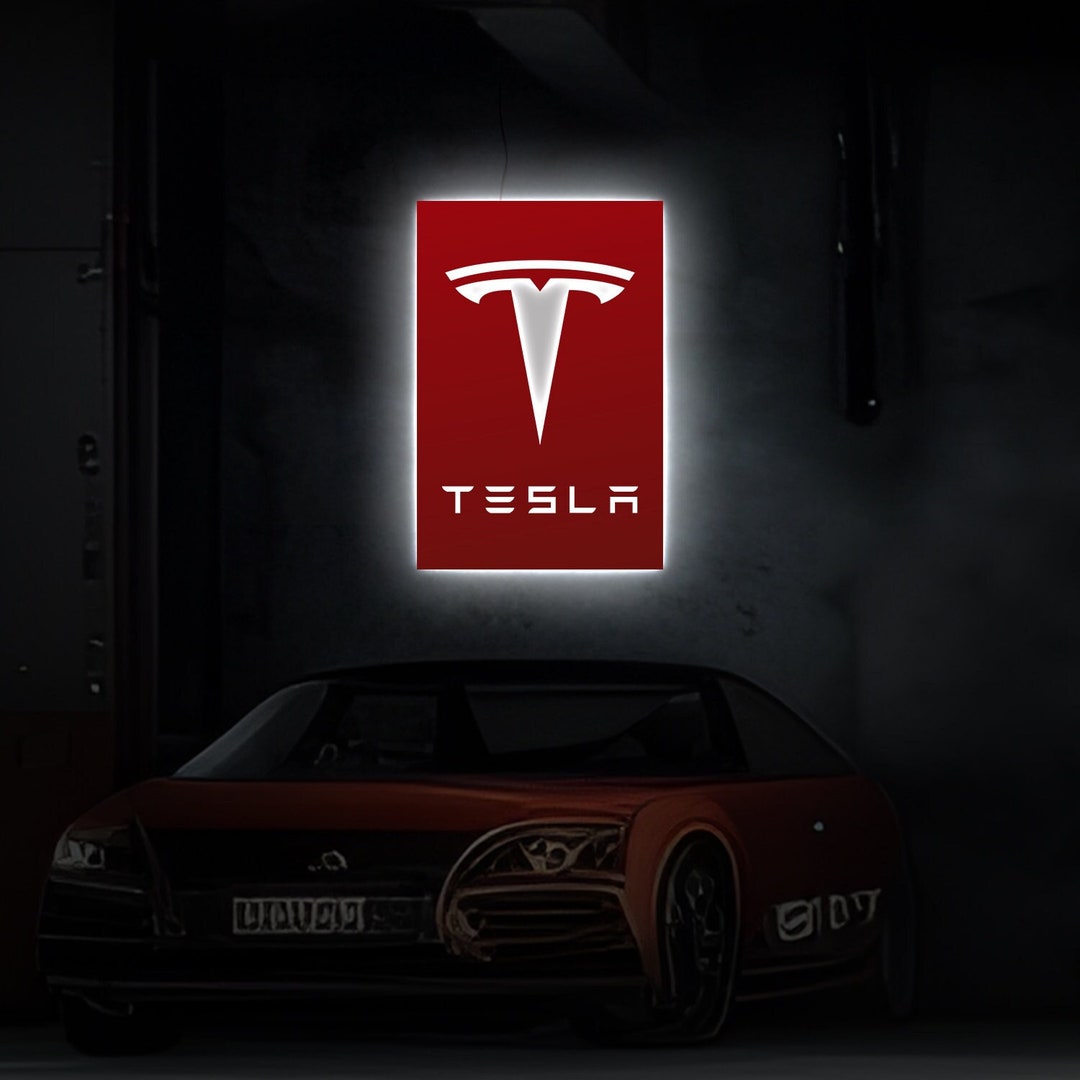 Tesla Neon Sign, Tesla Light Sign, Tesla Led Sign, Tesla Logo Sign ...