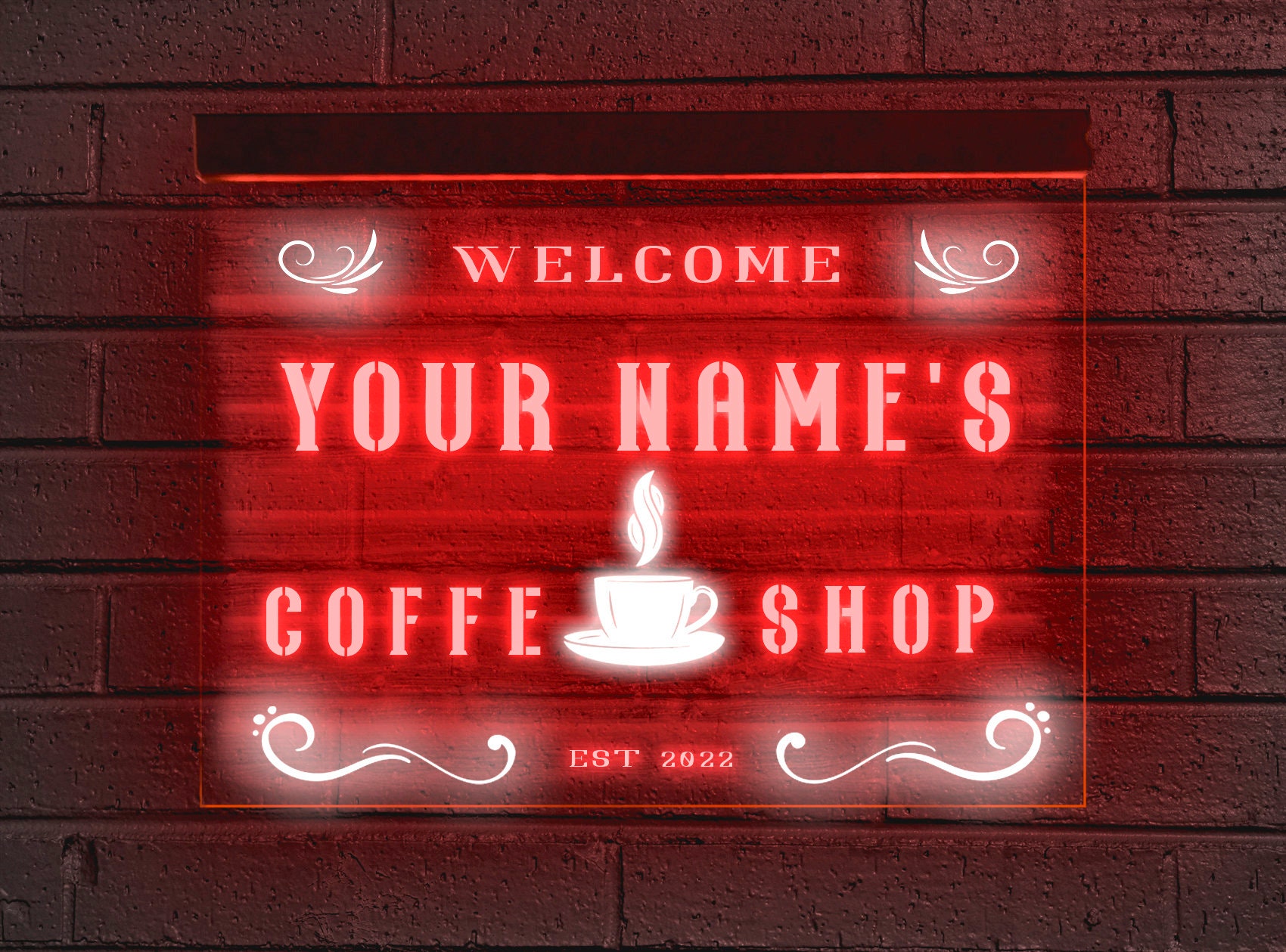 Personalized Coffee Bar Sign, Custom Coffee Shop Sign, Coffee Neon Sign ...