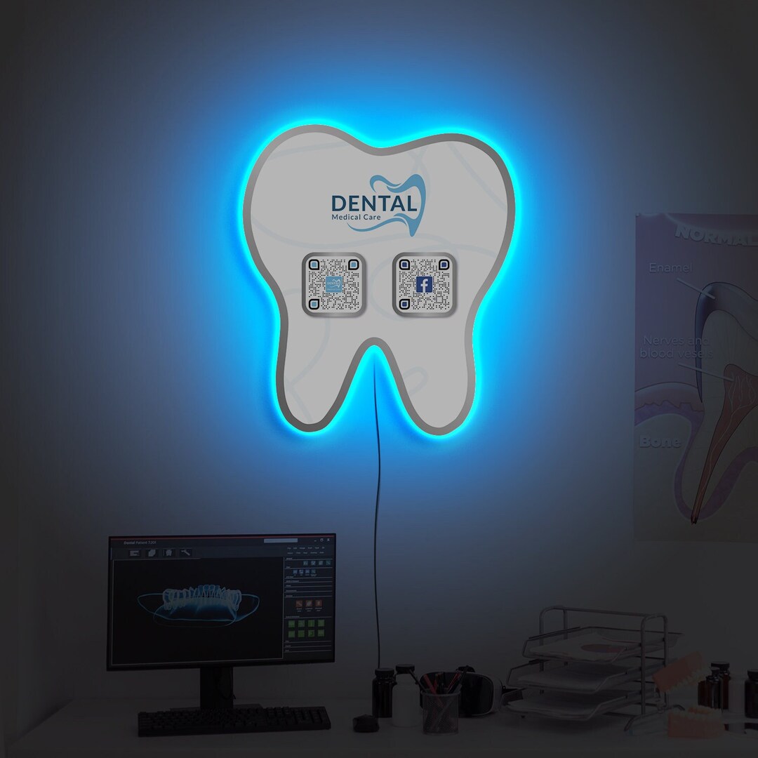 Custom Dentist Neon Sign, Tooth Neon Sign, Dental Clinic Led Sign ...