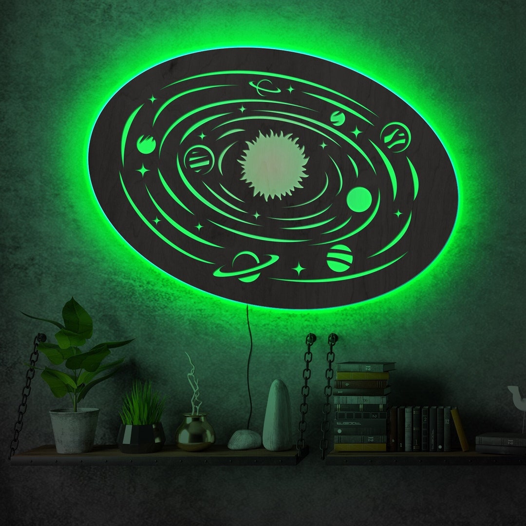 Solar System Led Sign, Solar System Light up Sign, Space Neon Sign ...