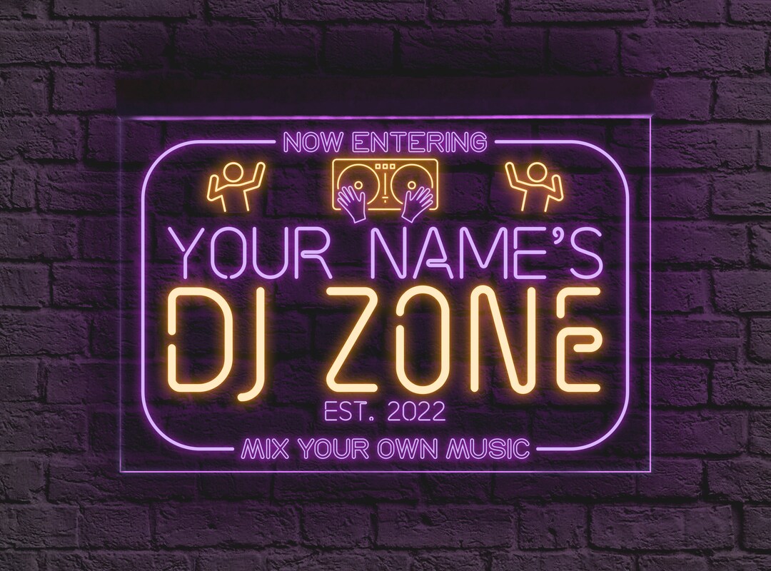 Dj Neon Sign, Dj Led Sign, Dj Light Sign, Dj Neon Light, Personalized ...
