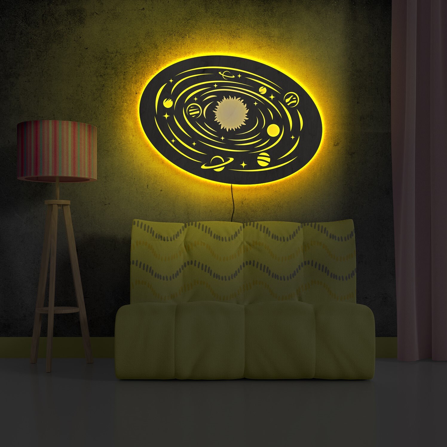 Solar System Led Sign, Solar System Light up Sign, Space Neon Sign ...