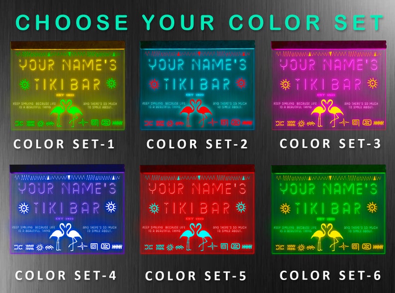 Tiki Bar Sign Personalized Tiki Bar Neon Sign Tiki Bar Led - Etsy