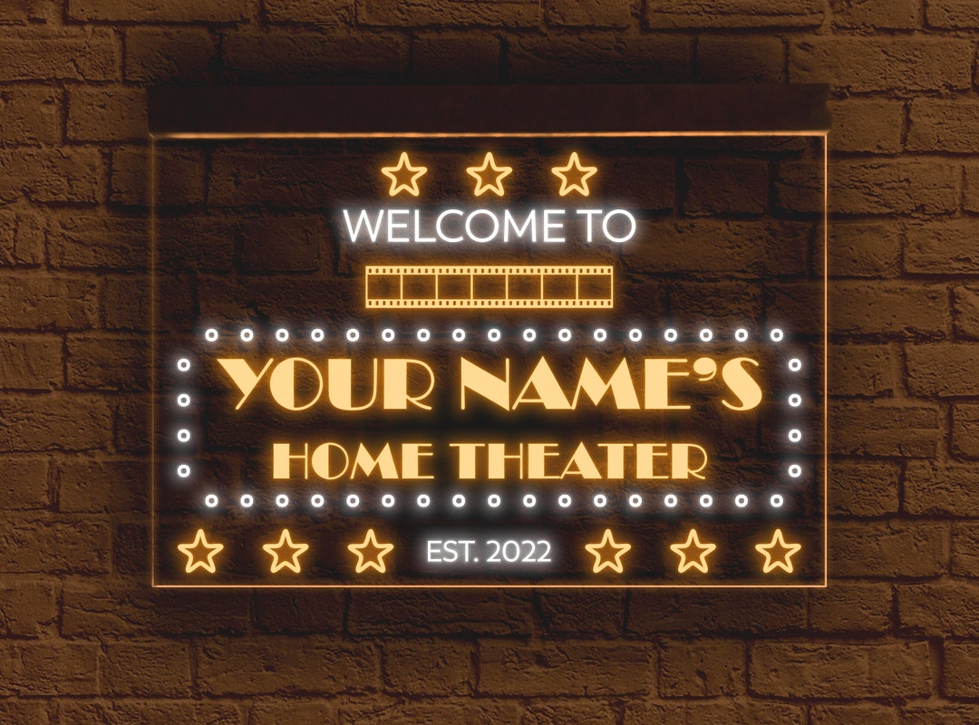 Home Theater Neon Sign,home Theater Light Sign,home Theater Led Sign ...