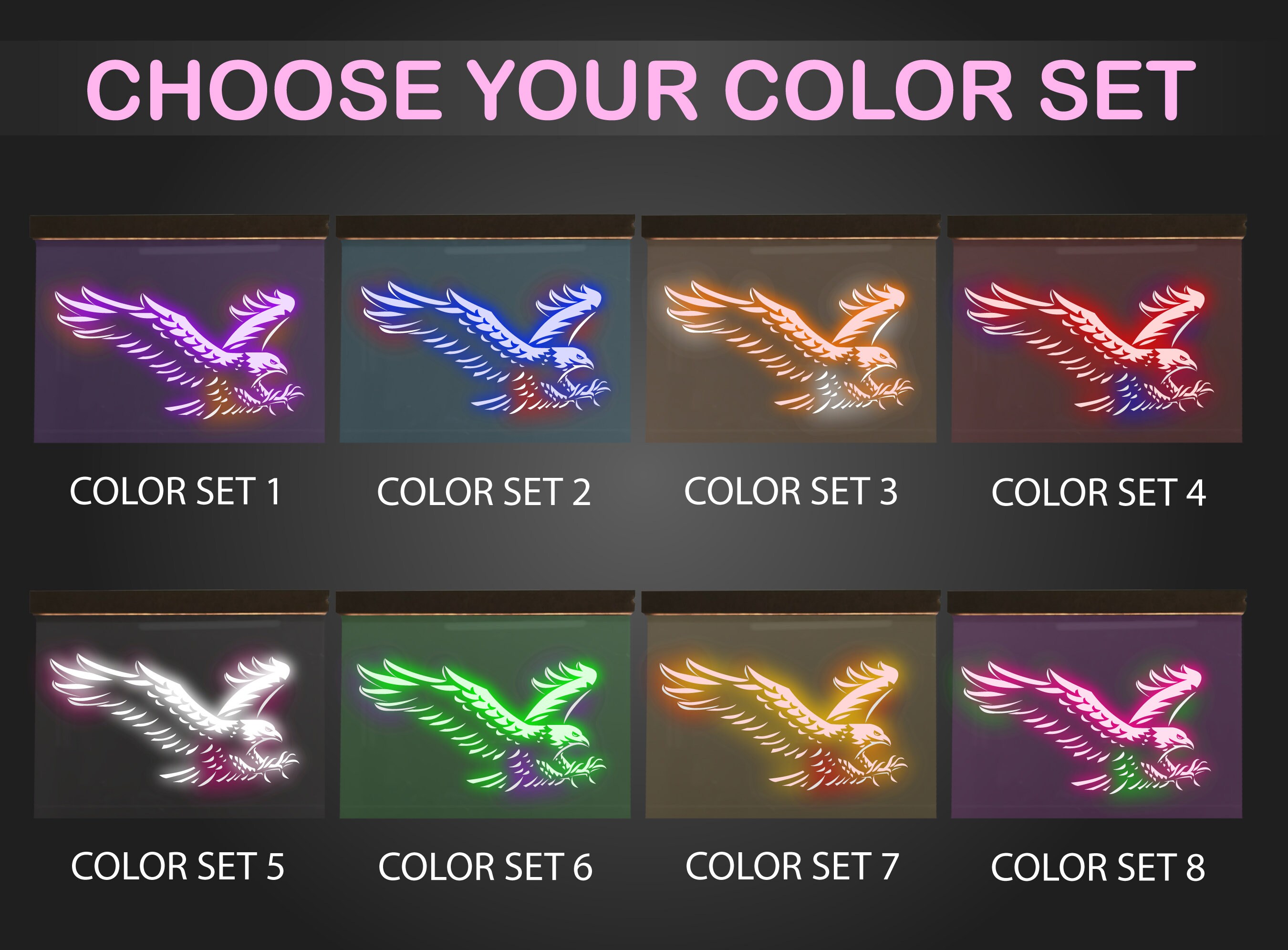 Eagle Neon Signeagle Led Signbird Neon Light Wall - Etsy