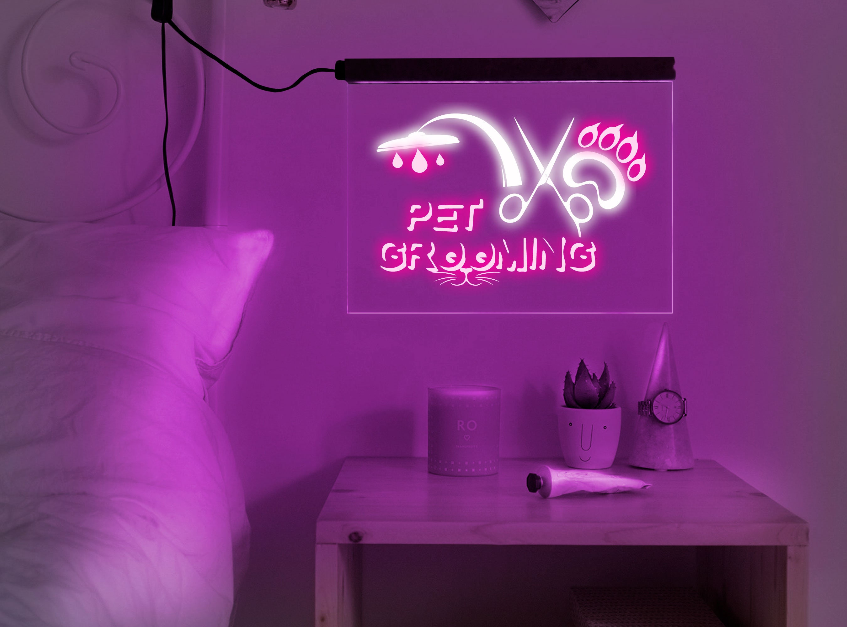 Pet Grooming Sign, Grooming Salon Decor, Pet Grooming Neon Sign ...
