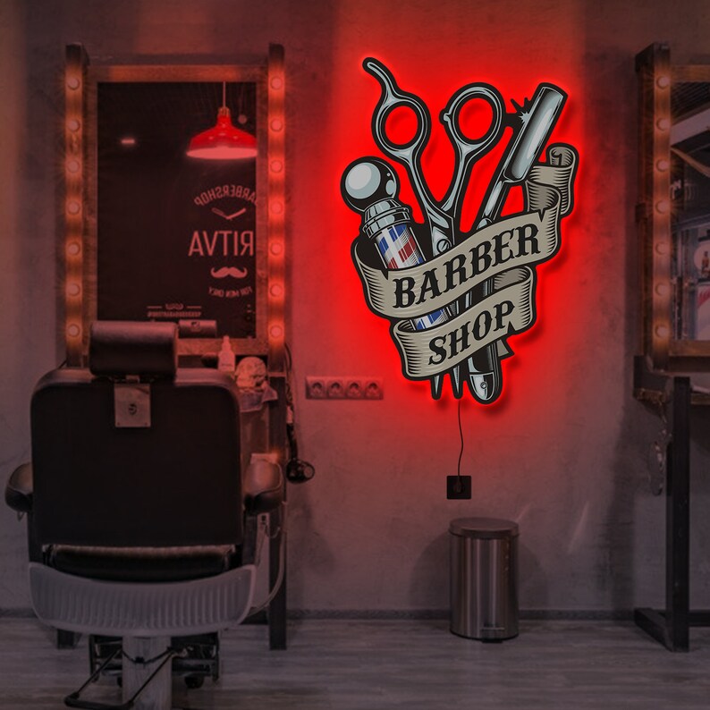Barbershop Led Sign, Barbershop Neon Sign, Hairstylist Light Sign ...